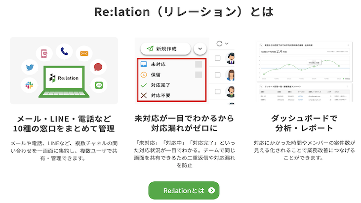Re:lation（リレーション）の特徴・評判・口コミ・料金を徹底解説！ - 起業LOG SaaS