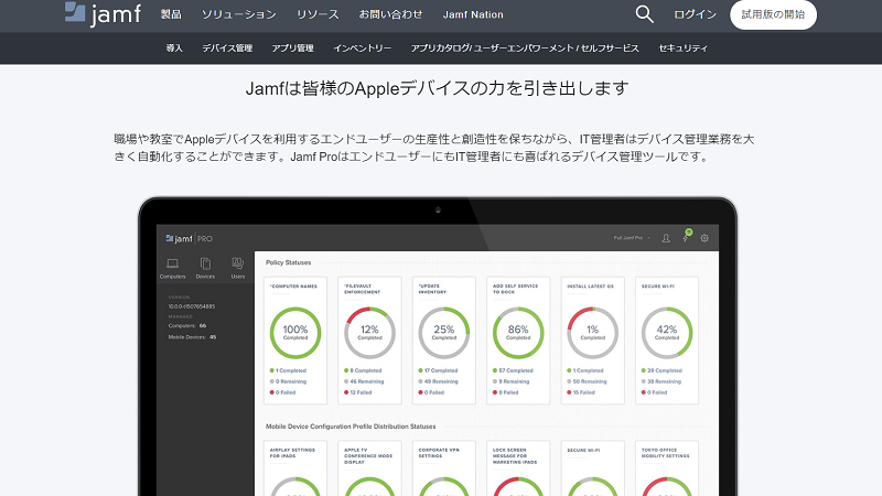 Jamf Pro（ジャムフプロ）の特徴・評判・口コミ・料金を徹底解説！ - 起業LOG SaaS