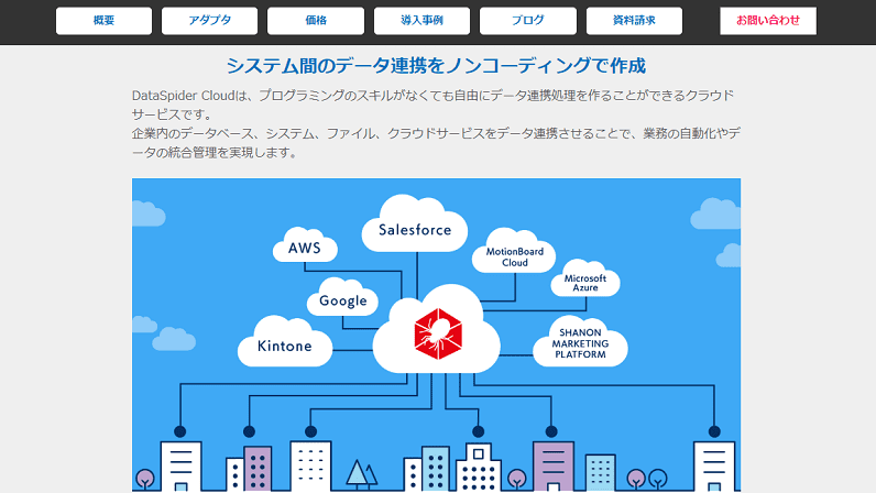 DataSpider Cloud（データスパイダークラウド）の特徴・評判・料金を徹底解説！ - 起業LOG SaaS